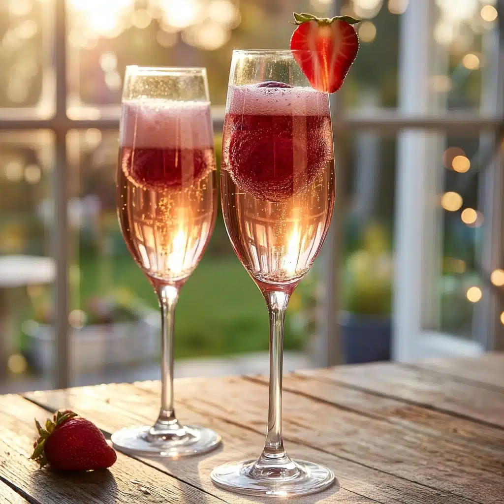 Strawberry Champagne Floats: A Delightful and Quick Treat